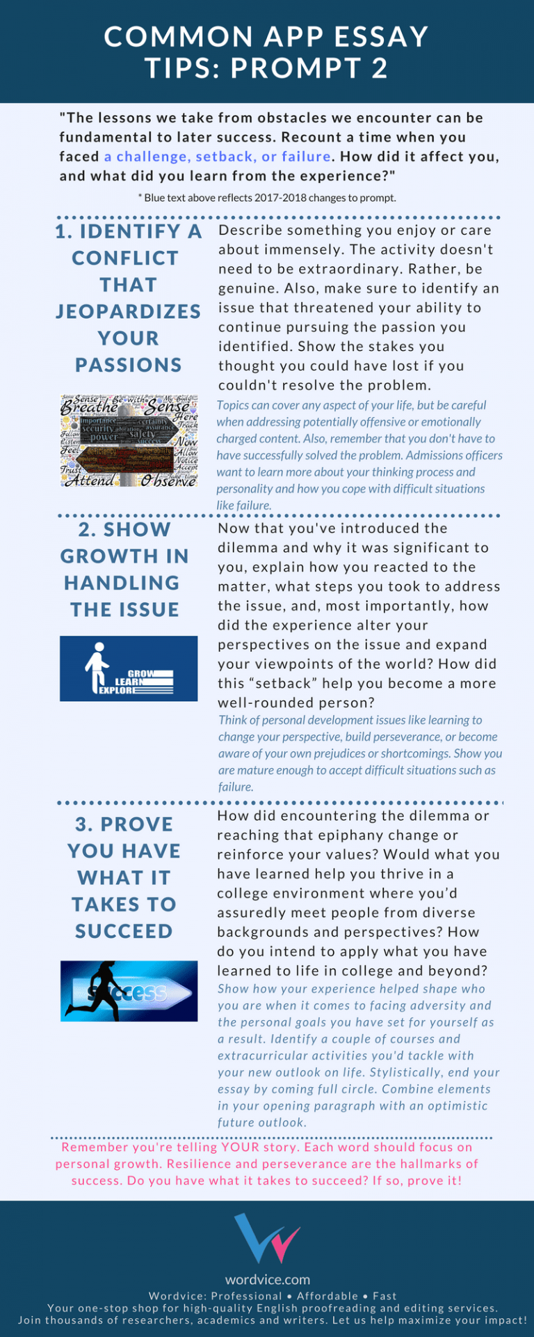 Common App Essay Prompt #2: Overcoming a Challenge or Setback - Wordvice