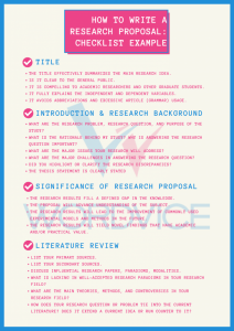 How to Write a Research Proposal: Checklist Example - Wordvice